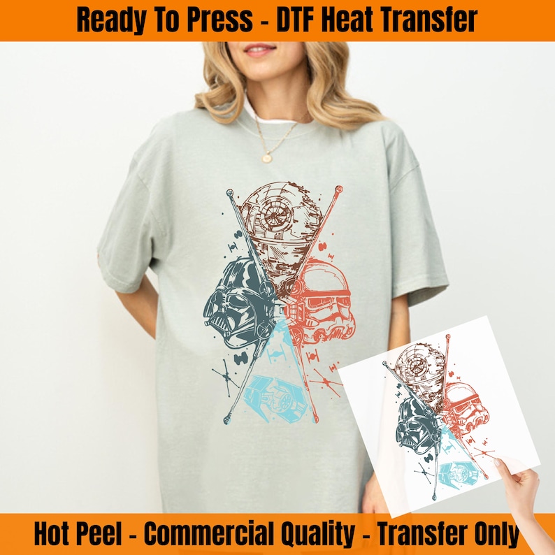 Disney Star Wars Characters DTF Heat Transfer, Galaxy's Edge Ready to ...