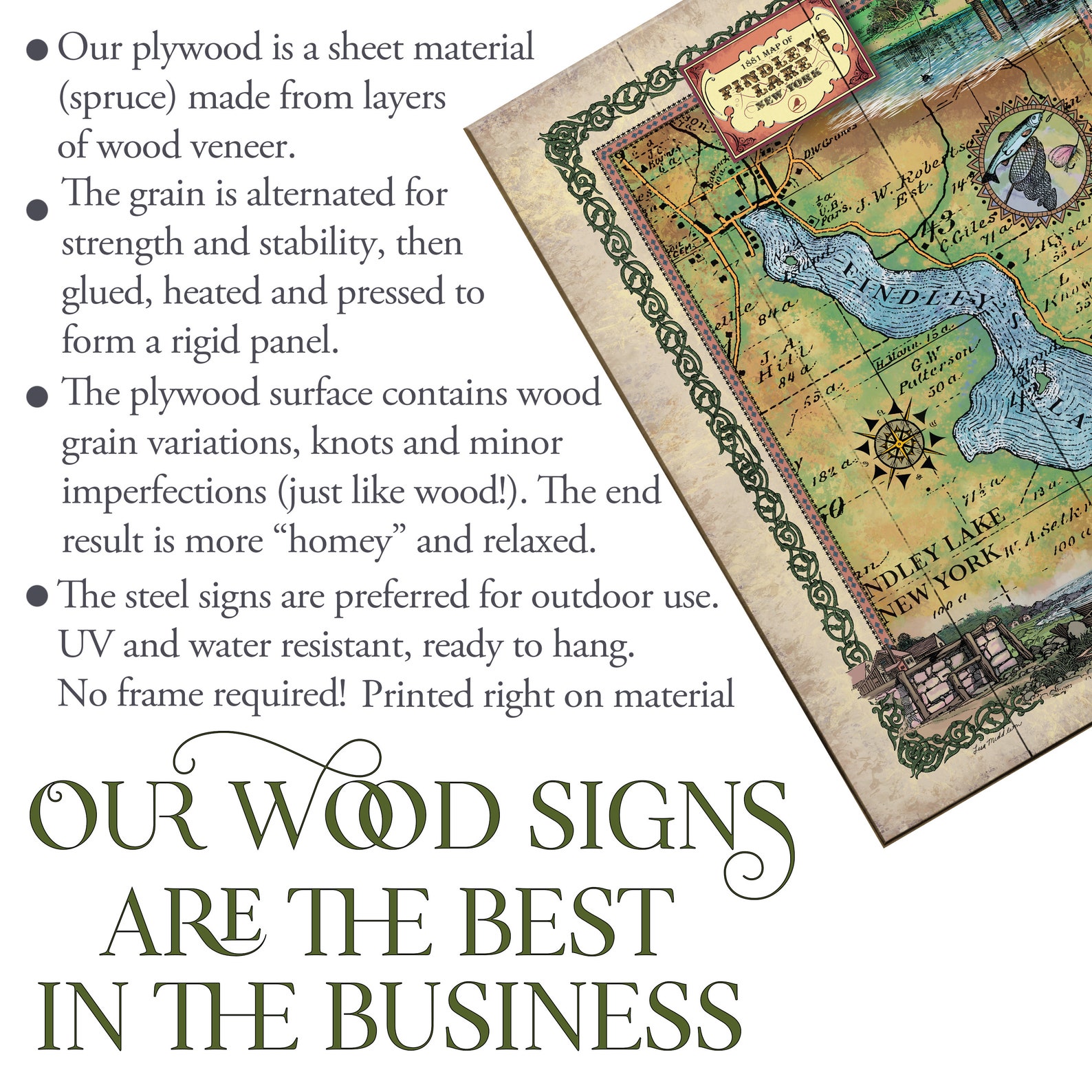 Findley Lake New York Lake Map Art Map Art on Wood or Metal - Etsy