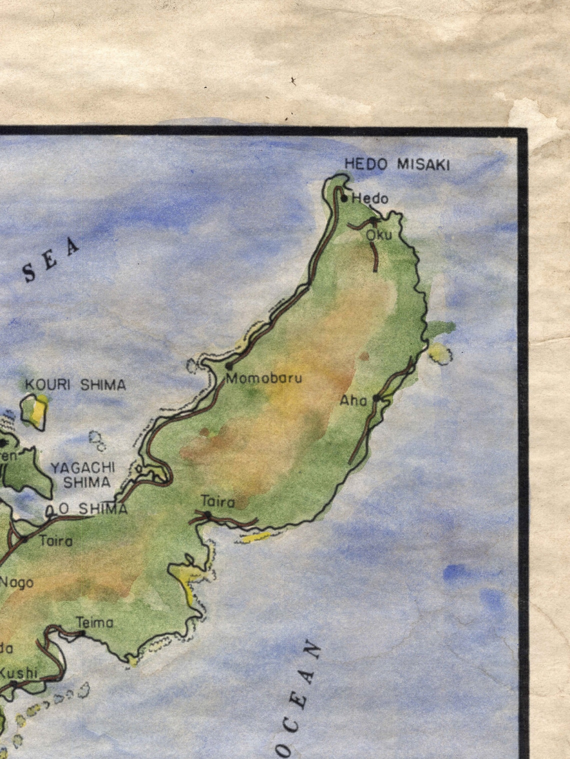 Okinawa Japan Map - Etsy