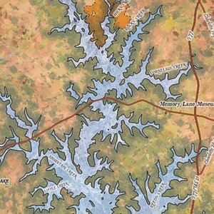 Lake norman lake norman map lake Norman North Carolina lake | Etsy