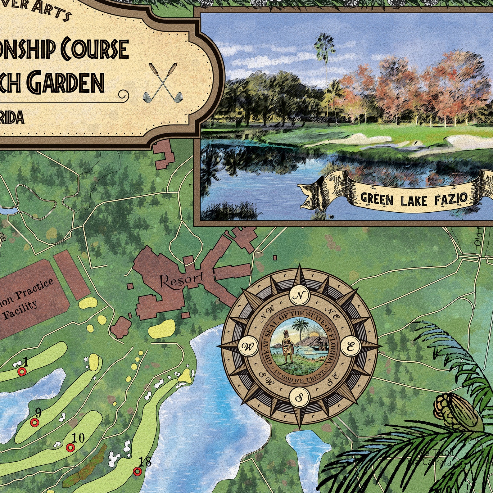 202 PGA Championship Golf Course Palm Beach Gardens Vintage - Etsy