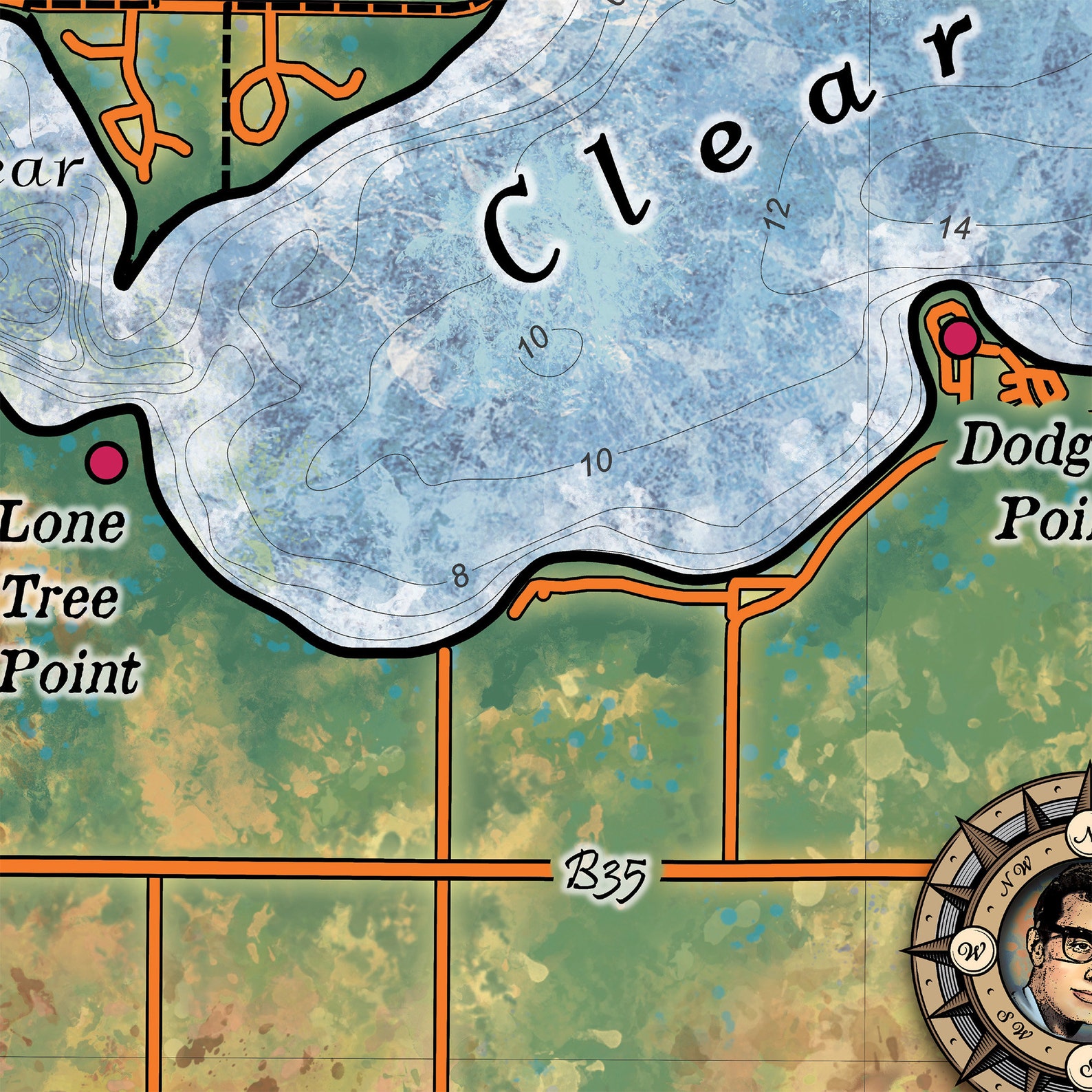 Clear Lake Custom Iowa Map Custom Map Art Blanket Double - Etsy