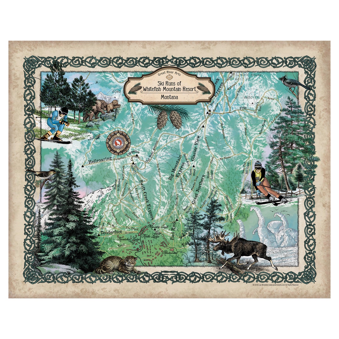 Whitefish, Whitefish Montana, Big Mountain, Montana Map, Montana Ski ...
