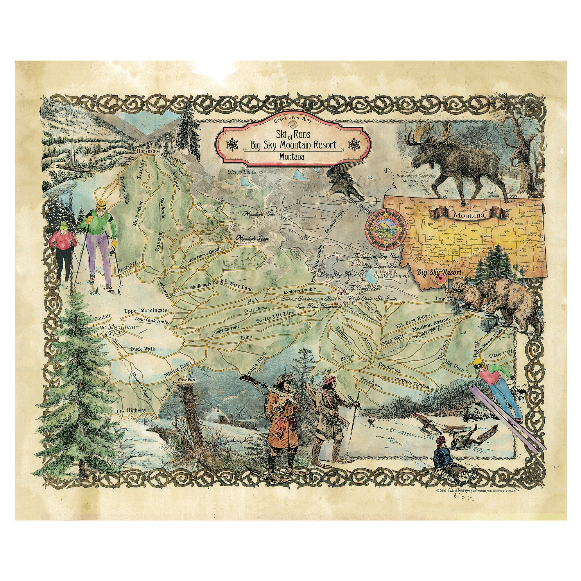 Map Of Big Sky Area