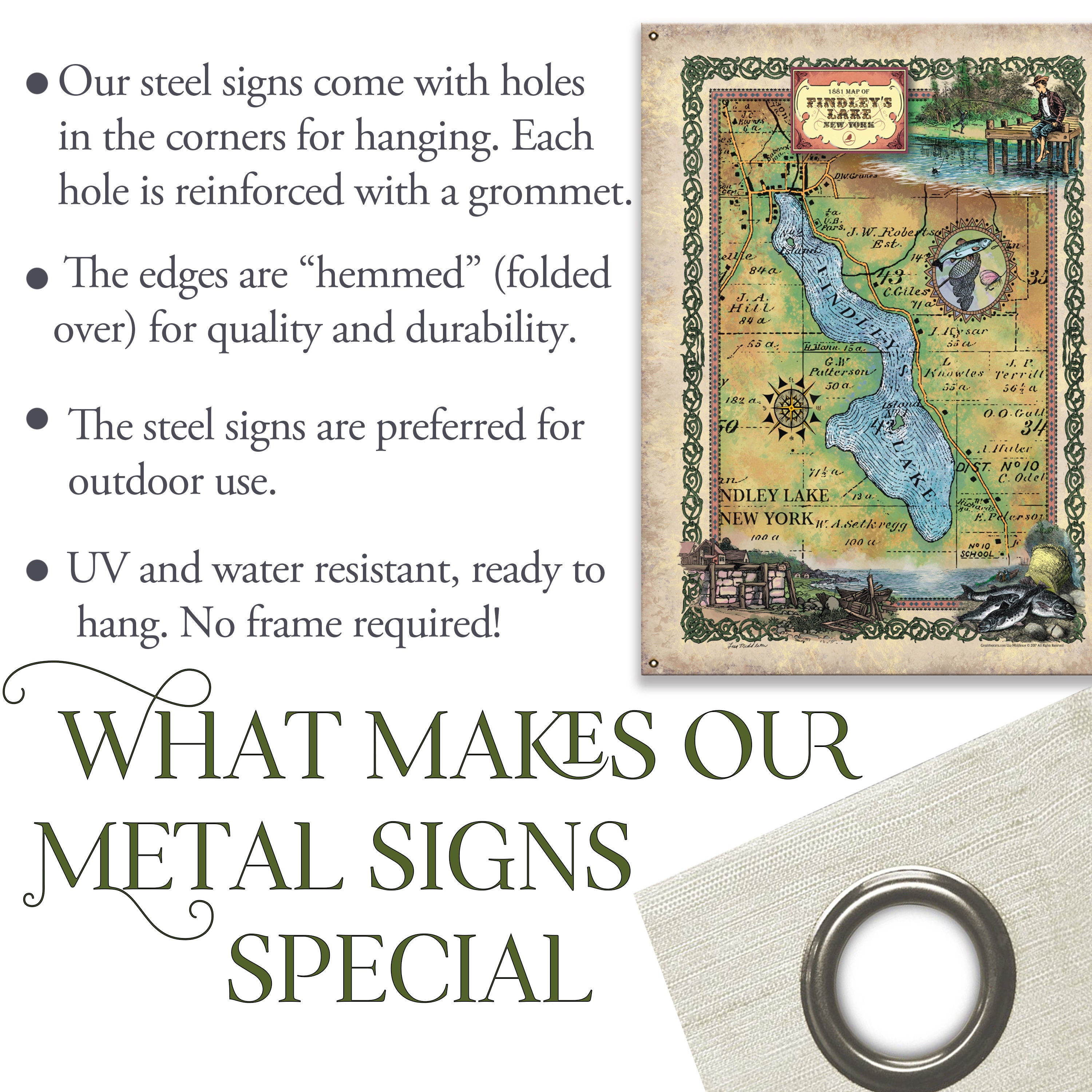 Findley Lake New York Lake Map Art Map Art on Wood or Metal - Etsy