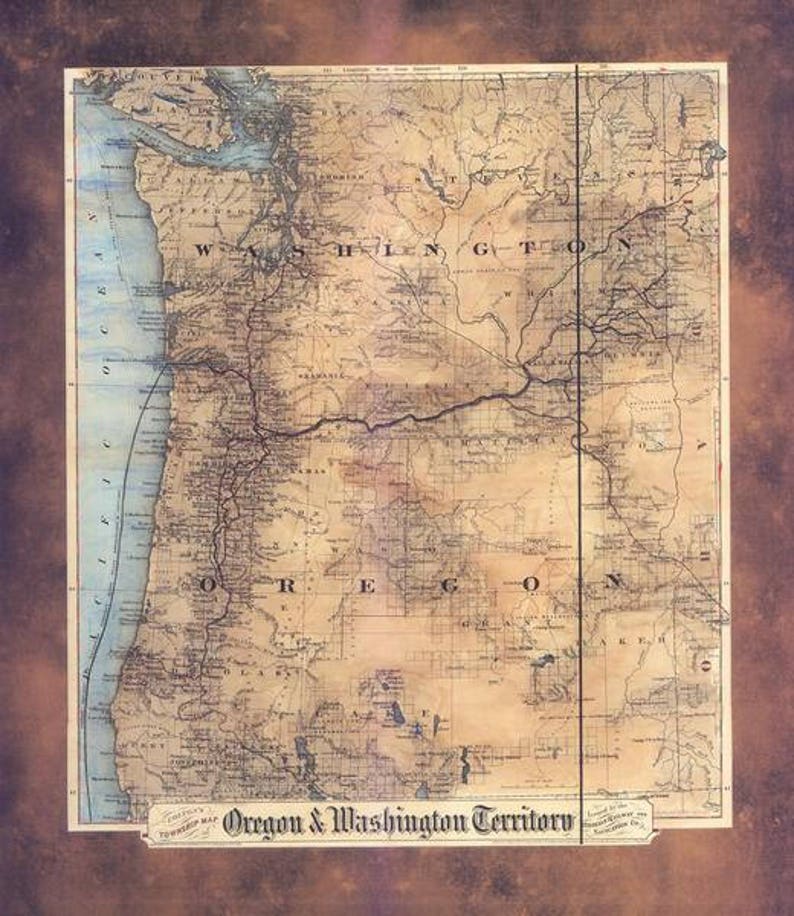 268-colton's Oregon and Washington Vintage Historic - Etsy
