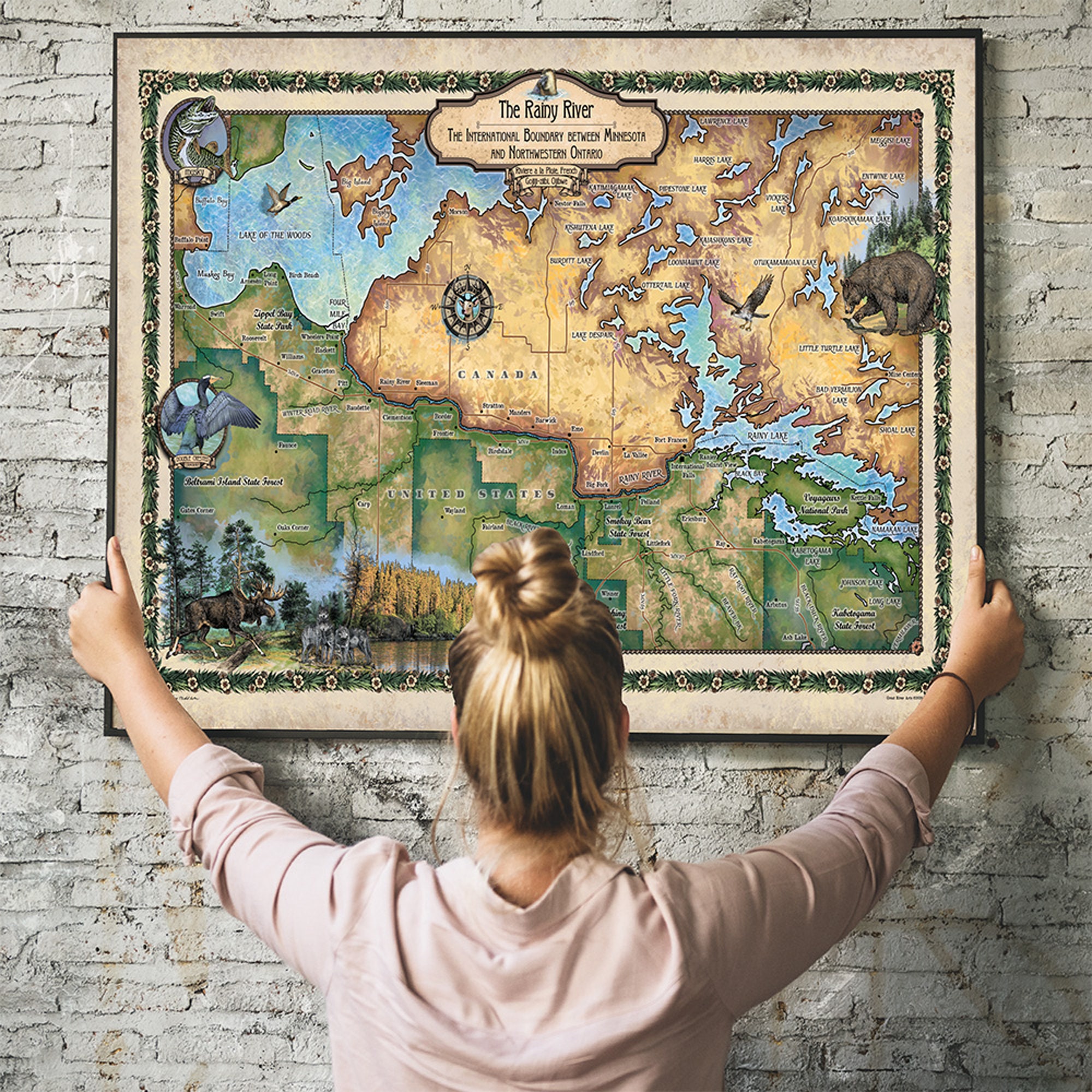 Rainy River Square Historic Map Reproduction Artwork Wall Art - Etsy