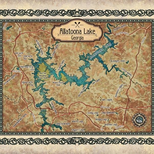 Allatoona Lake, Allatoona Lake Map, Lake Life, Lake House, Lake Art ...