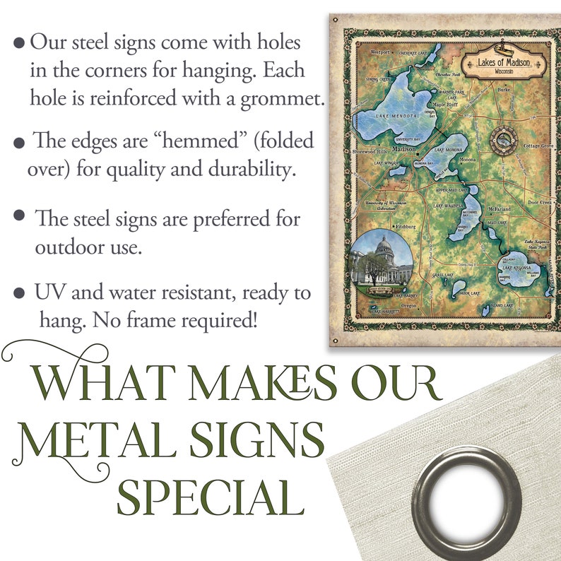 Lakes of Madison Wisconsin Lake Map Art Map Art on Wood or - Etsy