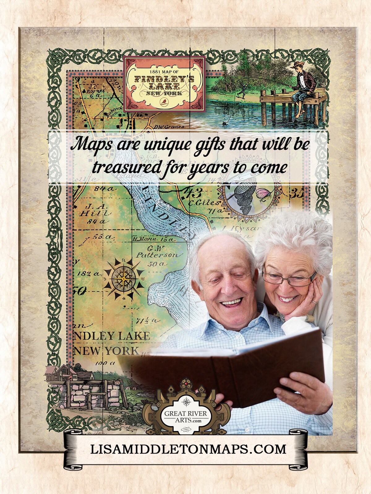 Findley Lake New York Lake Map Art Map Art on Wood or Metal - Etsy