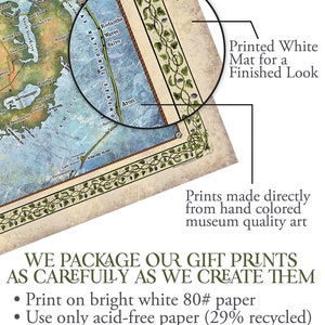 Outer Banks New Map Art Print Poster Souvenir Artwork Vintage Wall ...