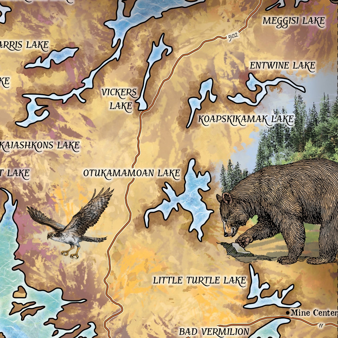 Rainy River Square Historic Map Reproduction Artwork Wall Art - Etsy