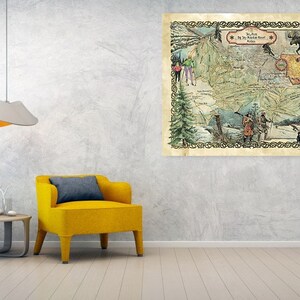 Big Sky Mountain montana ski map montana map Resort maps | Etsy