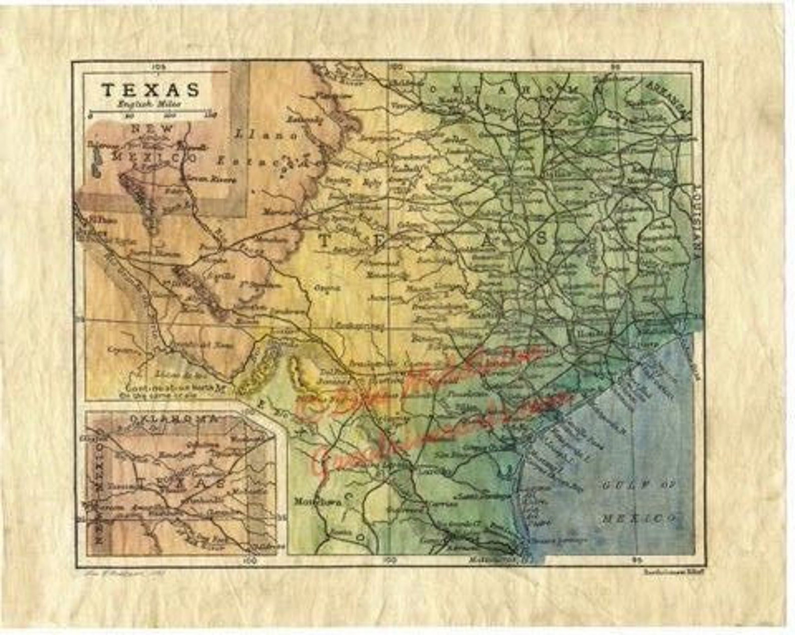 Texas Map, Old Map Texas, Texas Gift, Old Map Print, Travel Gift, Map ...