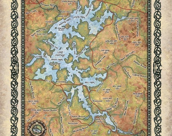 Lake Chatuge Map - Etsy