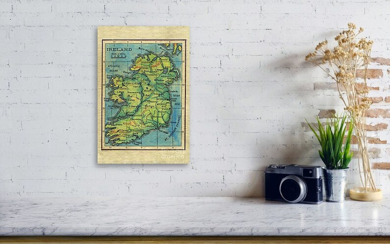 Vintage Ireland Map, Ireland Map, Ireland Map for Framing, Irish Map ...
