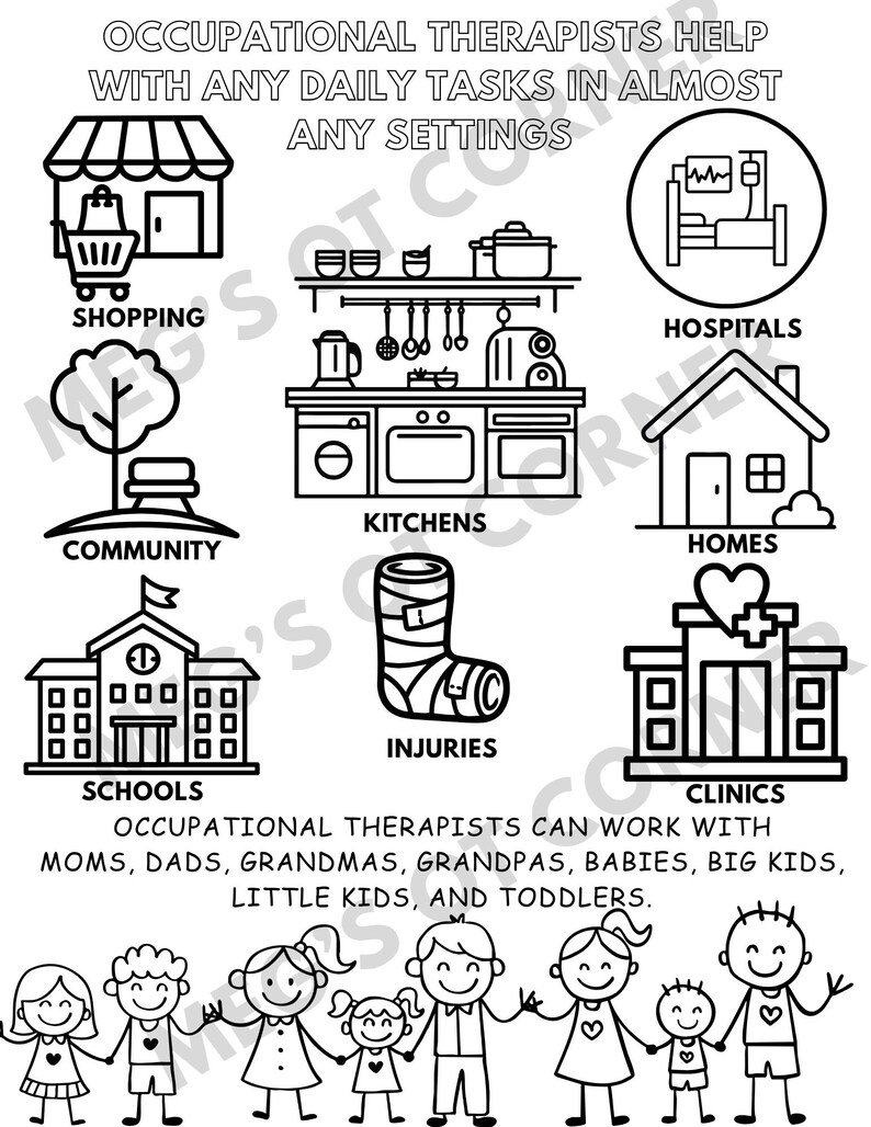 Occupational Therapy Coloring Pages - Etsy