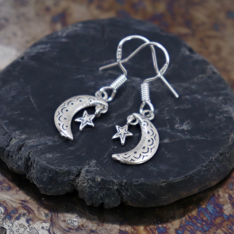 Moon Earrings - Etsy