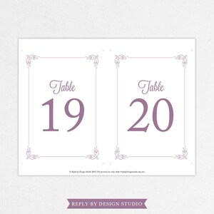 Table Numbers 1-30 (extraordinary) - Instant Download, DIY, Printable ...
