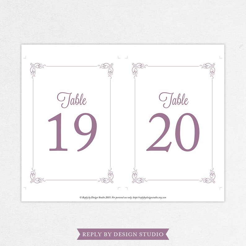 Table Numbers 1-30 (extraordinary) - Instant Download, DIY, Printable ...