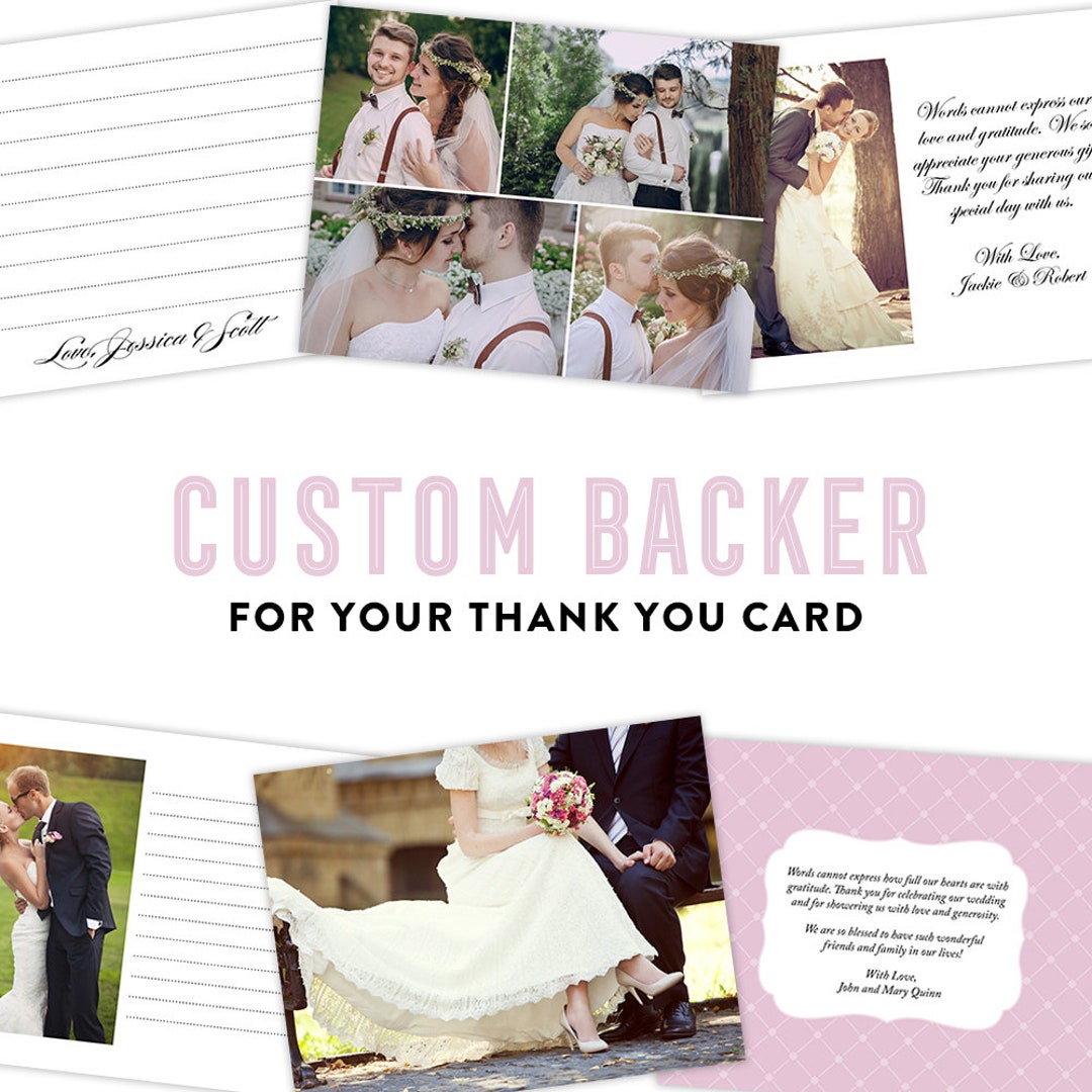 Thank You Card Custom Backer Design, Thank You Card Collage, Thank You ...