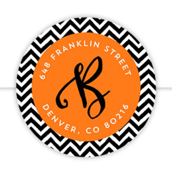 Chevron Labels - Etsy