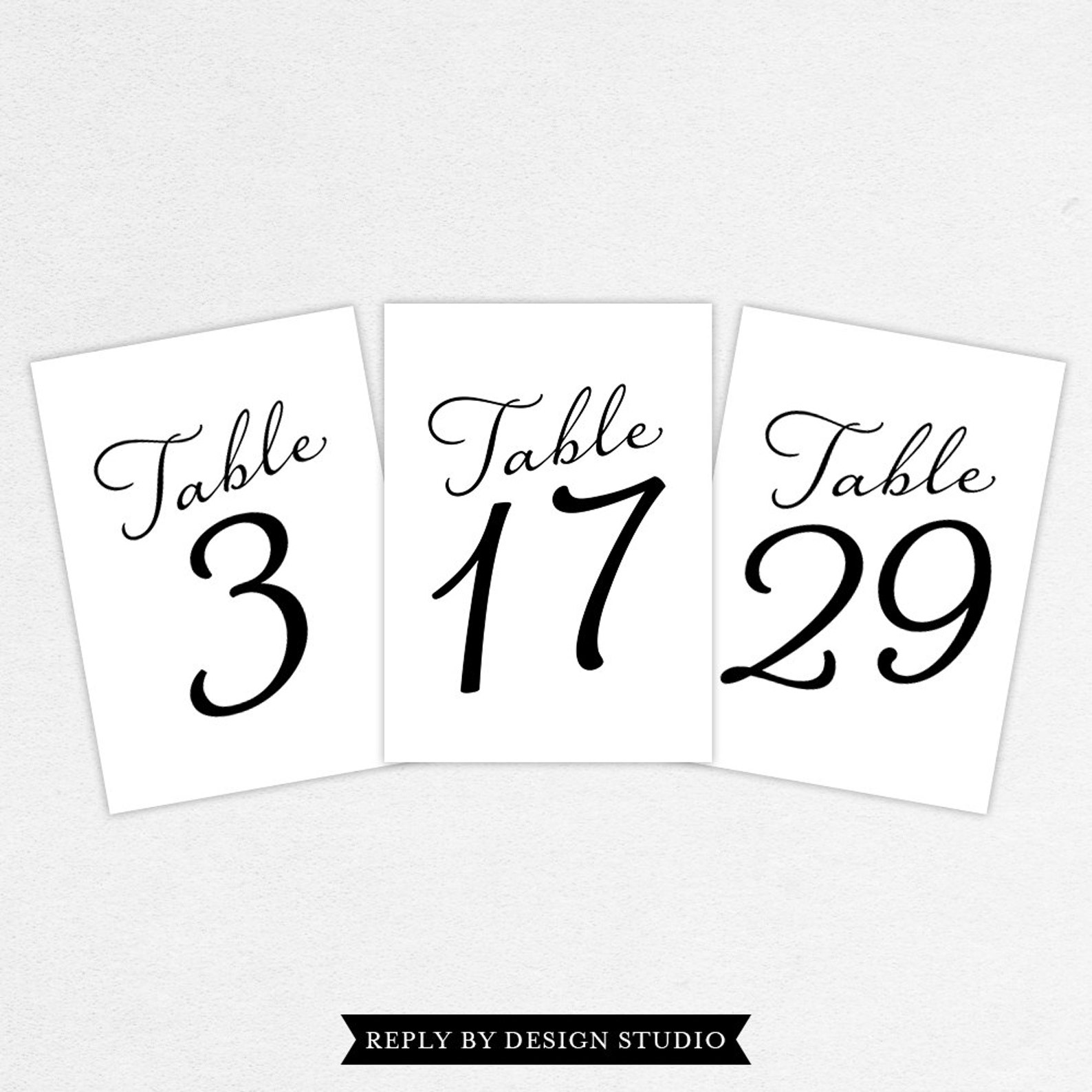 Table Numbers 1-30 (styled) - Instant Download, DIY, Printable, Print ...
