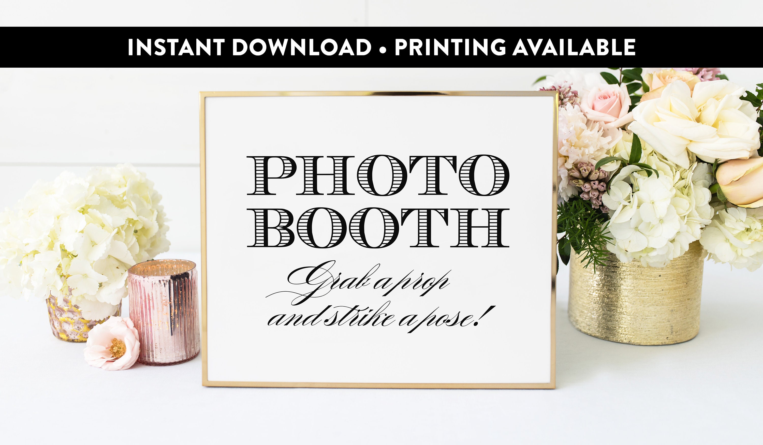 INSTANT DOWNLOAD Photo Booth Sign DIY Printable | Etsy