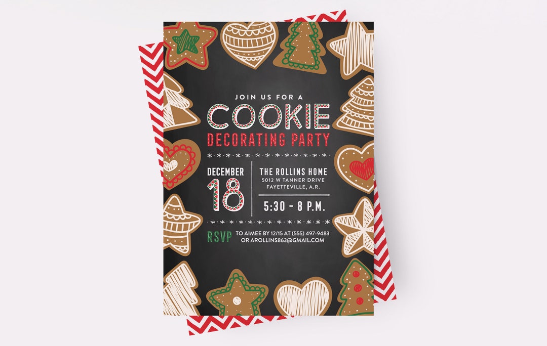 Cookie Decorating Invitations, Cookie Contest Invitations, Christmas ...