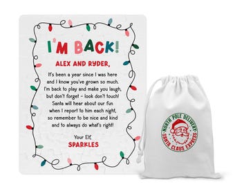Elf Arrival Puzzle for Children, One Elf or Multiple Elves, Gender ...