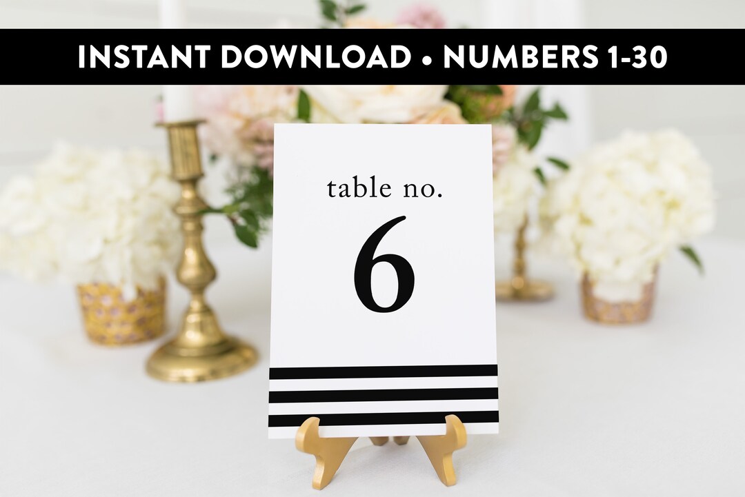 Table Numbers 1-30 (beloved) - Instant Download, DIY, Printable, Print ...
