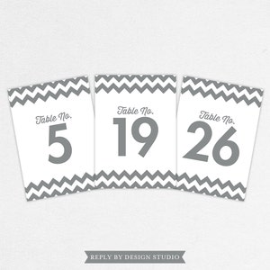 Table Numbers 1-30 (chevron) - Instant Download, DIY, Printable, Print ...