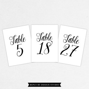 Table Numbers 1-30 - Instant Download, DIY, Printable, Print Yourself ...