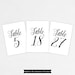 Table Numbers 1-30 - Instant Download, DIY, Printable, Print Yourself ...