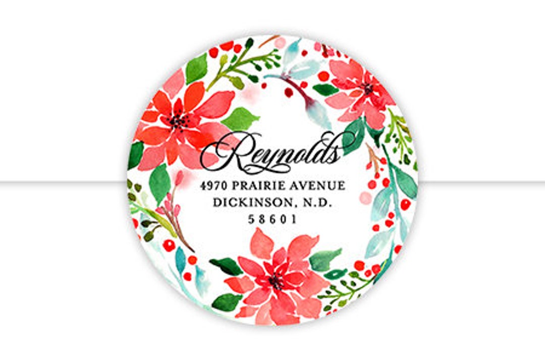 Holiday Return Address Label, Christmas Return Address Labels ...