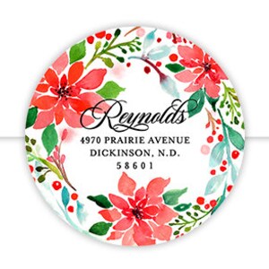 Holiday Return Address Label, Christmas Return Address Labels ...