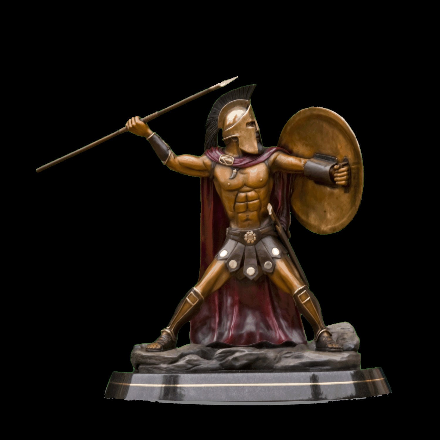 Bronze Spartan Warrior Sculpture: King Leonidas, Movie "300" by Barry ...