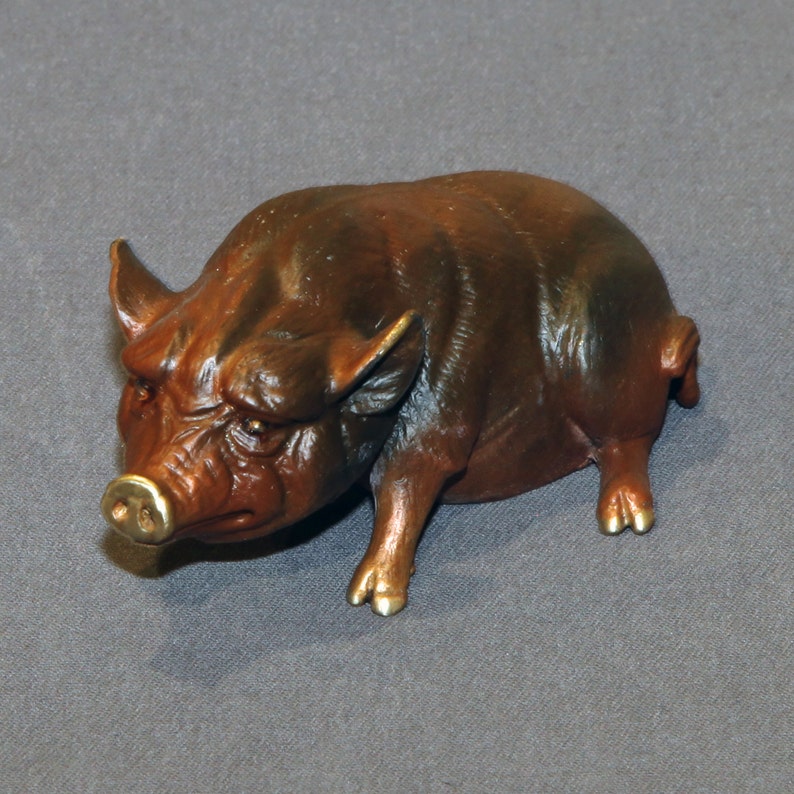 Bronze Pig Figurine Statue Sculpture Swine Art Limited Edition Signed ...