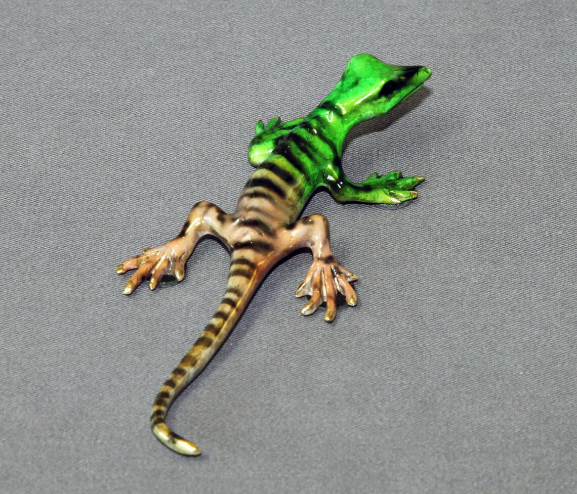 Lizard Bronze Reptile rango Gecko Figurine Statue Sculpture Art ...