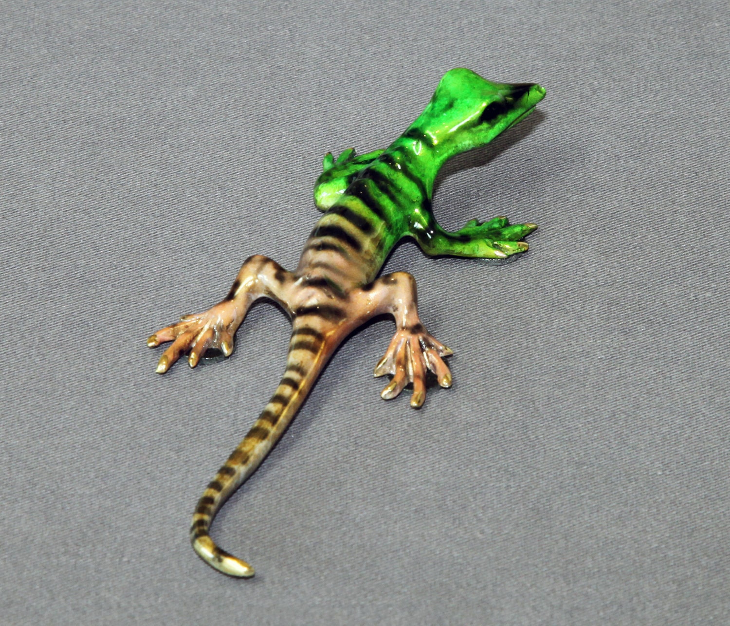 Lizard Bronze Reptile rango Gecko Figurine Statue Sculpture Art ...