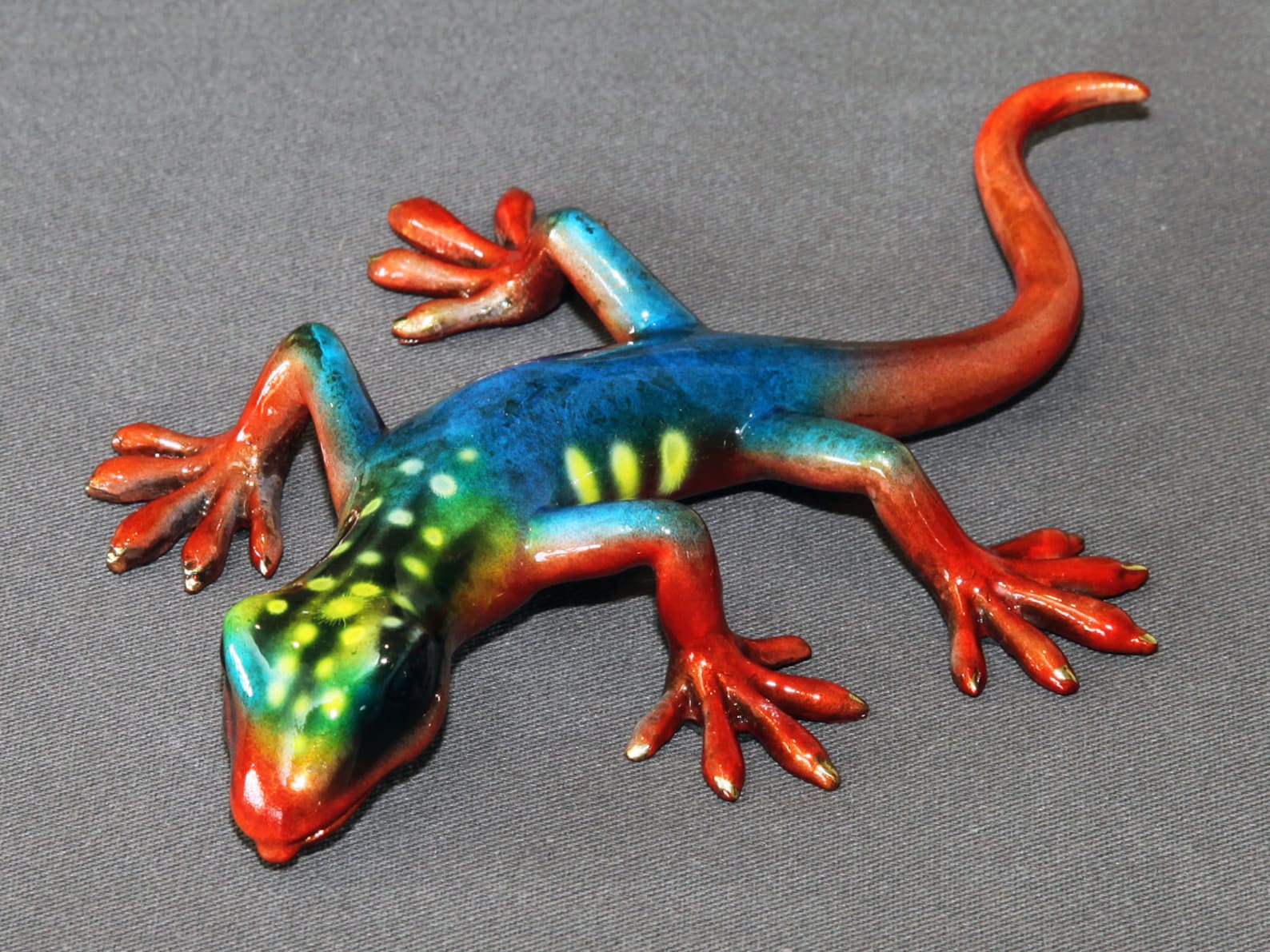 GORGEOUS BRONZE LIZARD Gecko Figurine Statue Sculpture Art / Limited ...