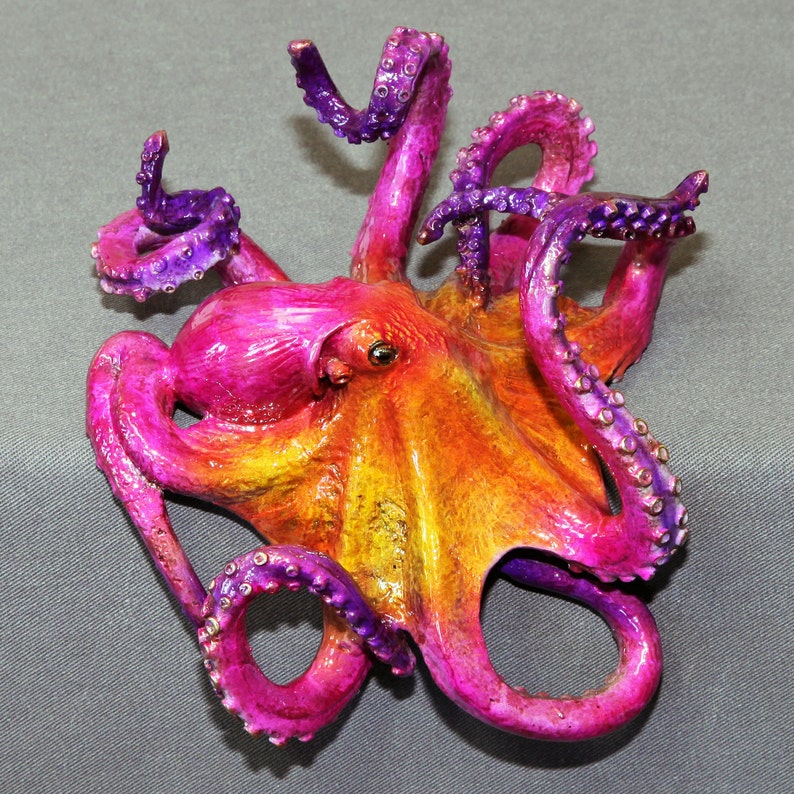 Bronze Octopus Figurine Statue "olympus" Sculpture Aquatic Art ...