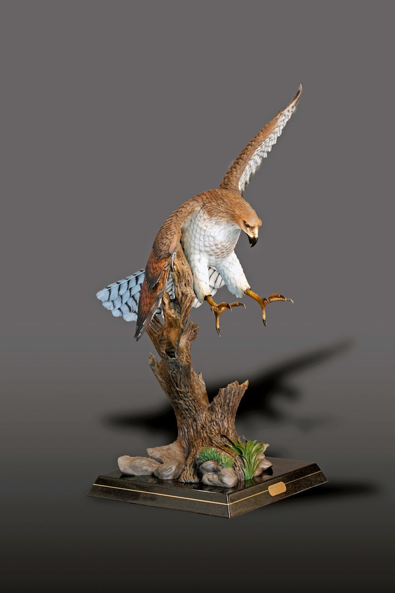 Bronze "red-tailed Hawk" Sculpture by Barry Stein / Life Size ...