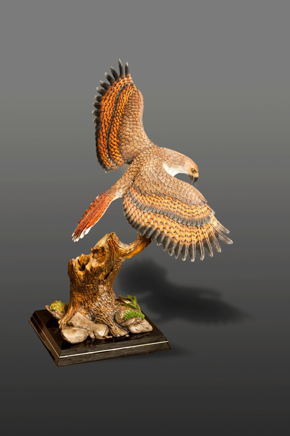 Bronze "red-tailed Hawk" Sculpture by Barry Stein / Life Size ...