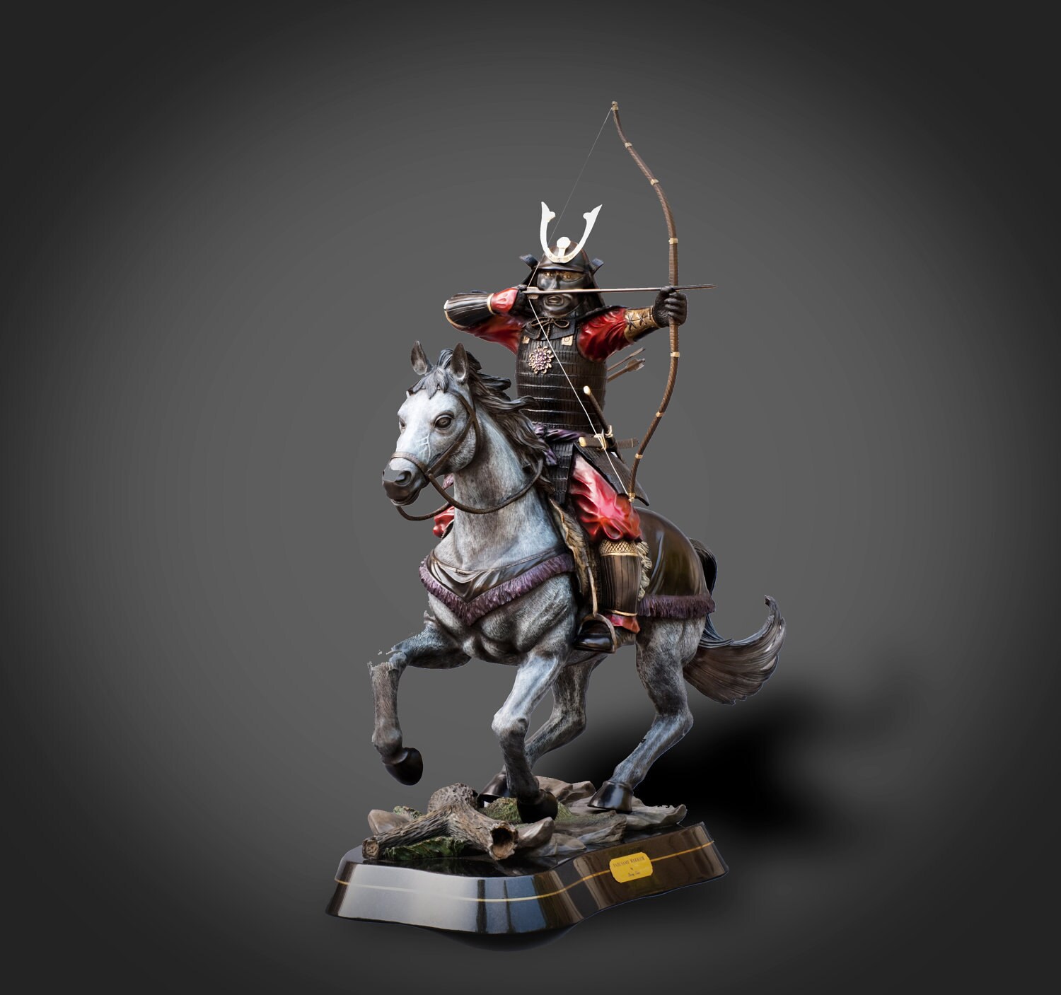 Samurai Bronze "yabusame" Samurai Archer Sculpture Warrior by Barry ...