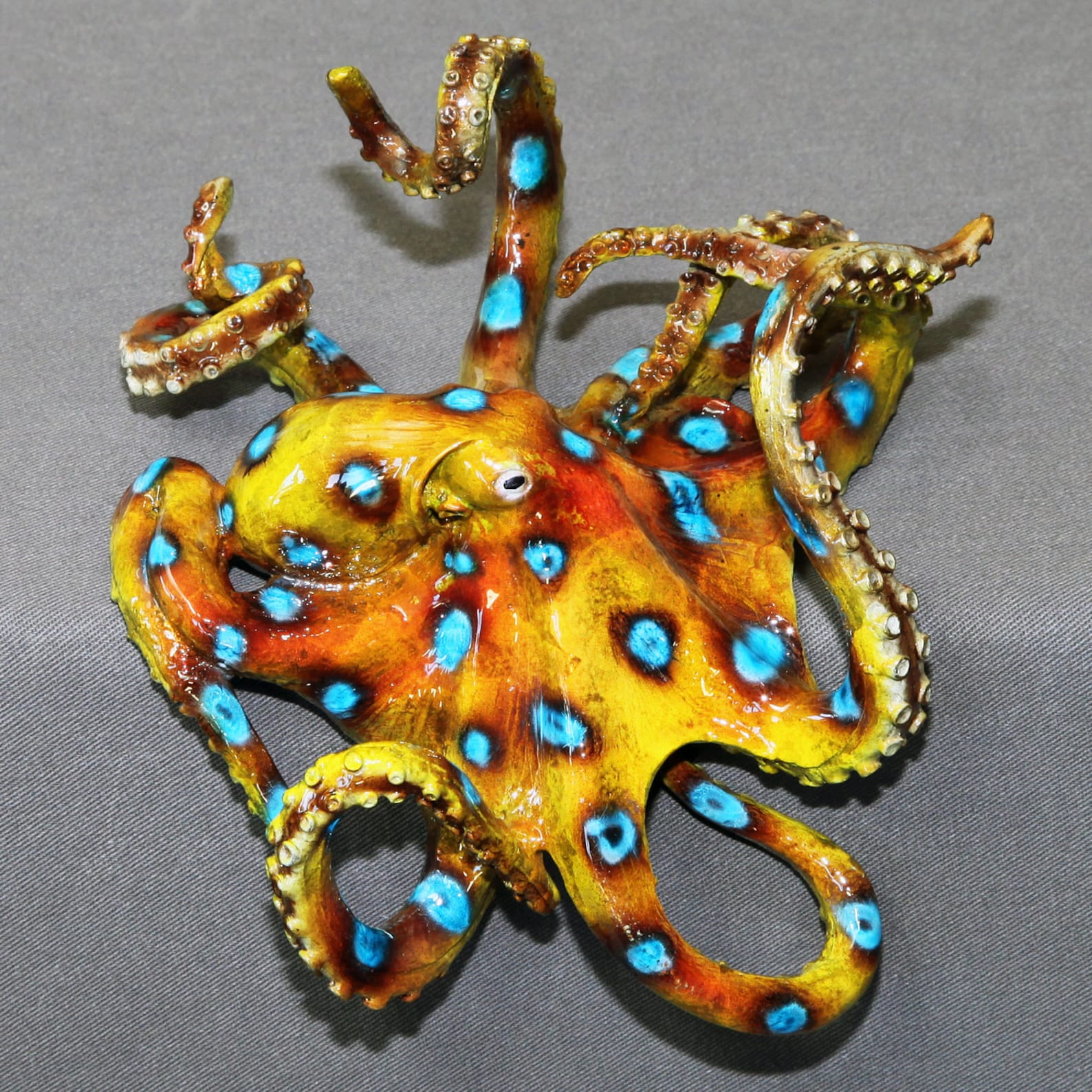 Bronze Octopus Figurine Statue "olympus" Sculpture Aquatic Art ...