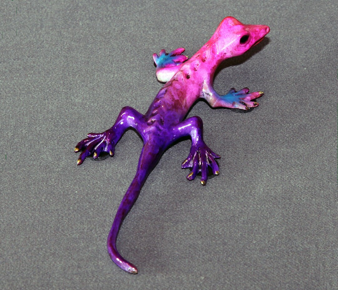 Lizard Bronze Reptile "rango" Gecko Figurine Statue Sculpture Art ...