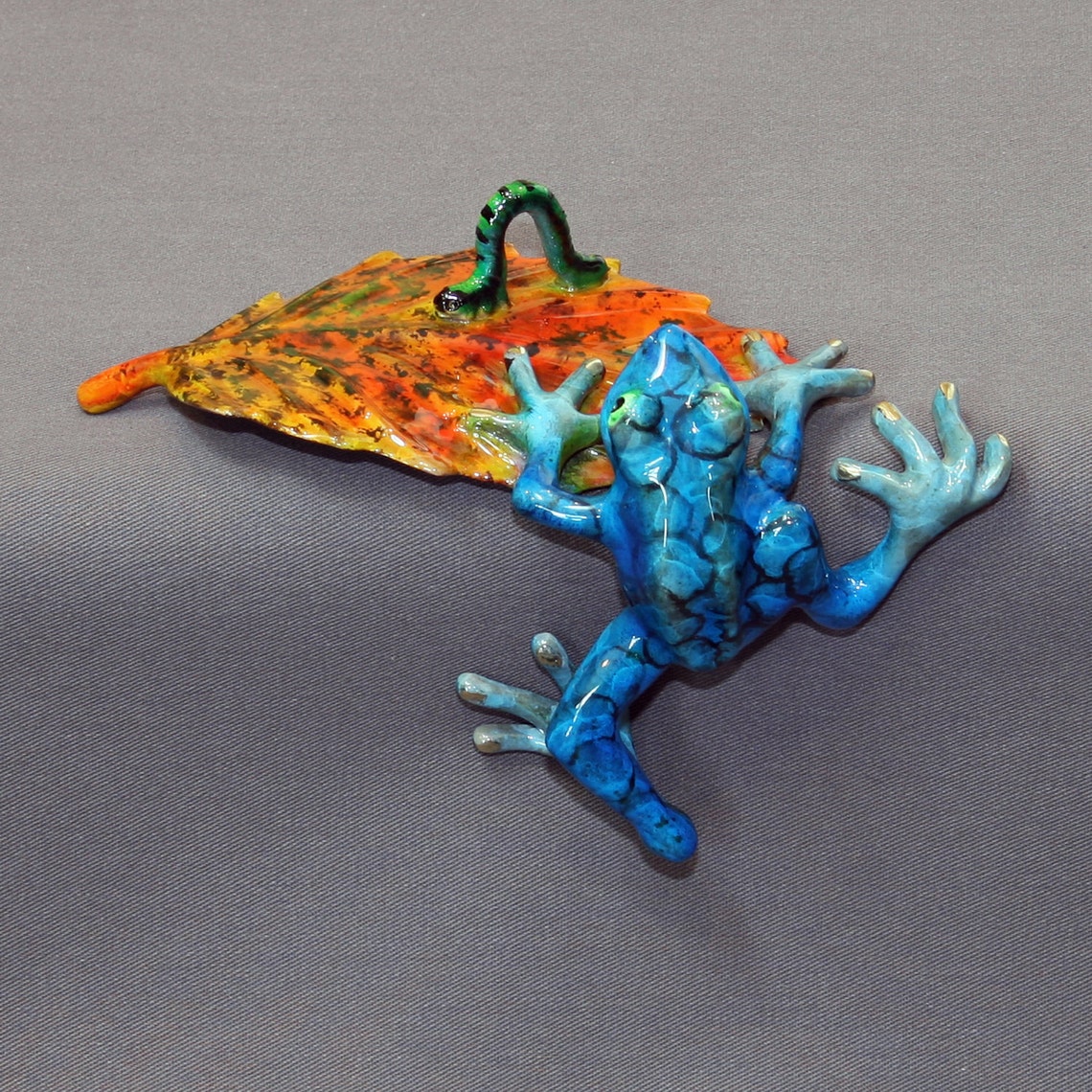Frog Bronze "bon Appetit" Figurine Statue Sculpture Art / Limited ...