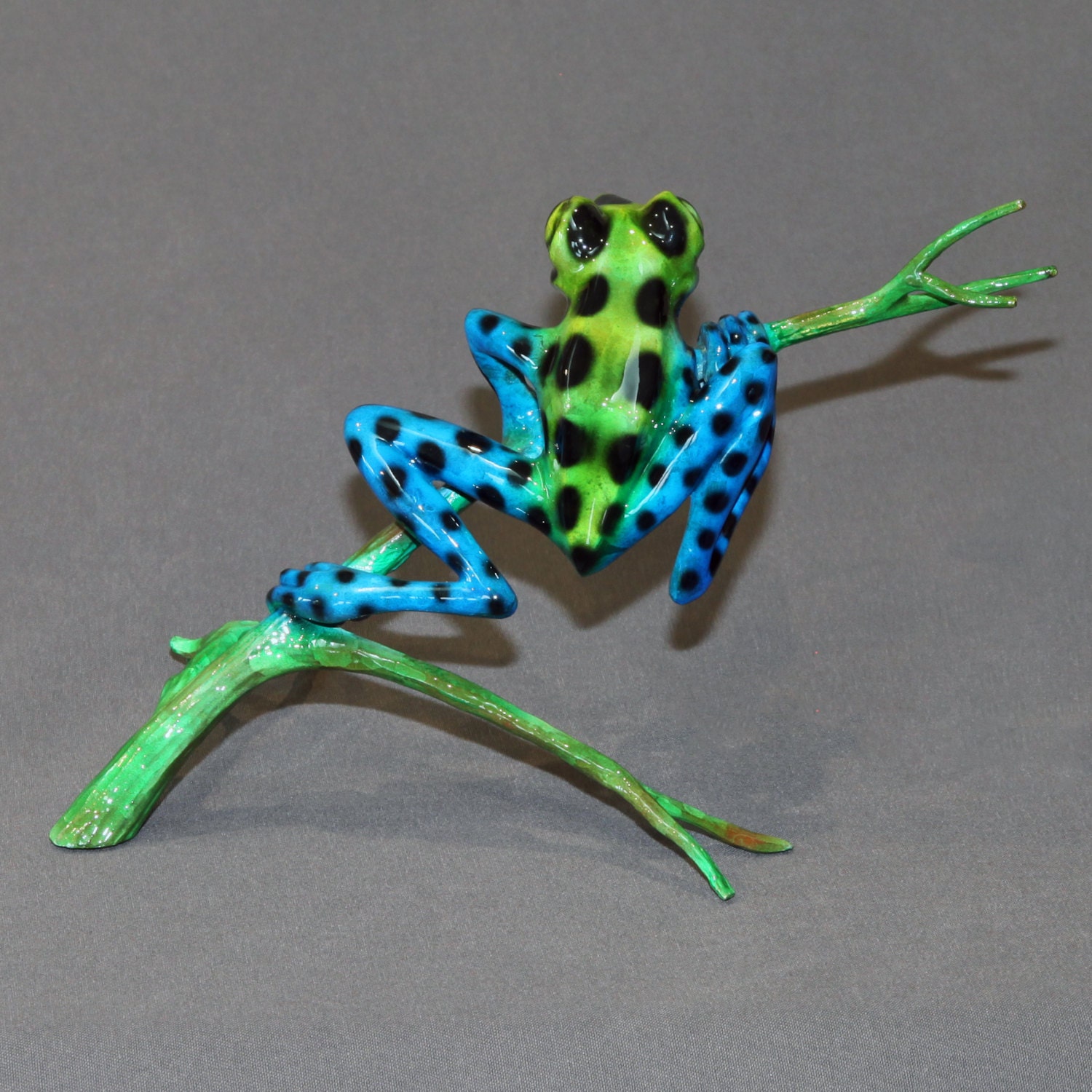 Frog Bronze Figurine Statue Sculpture Amphibian Art "tarzan"/ Limited ...
