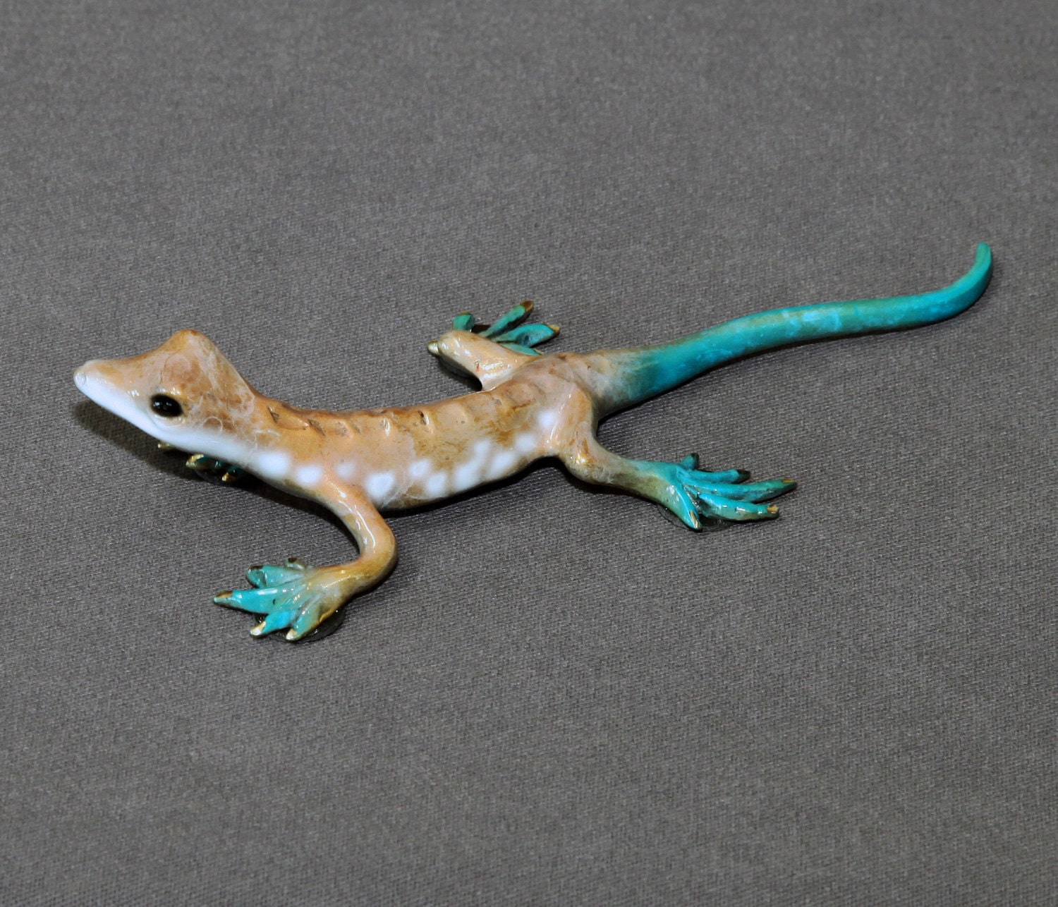 Lizard Bronze Reptile rango Gecko Figurine Statue Sculpture Art ...